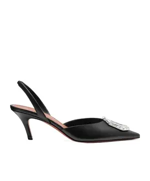 Amina Muaddi Camelia 60mm Slingback Pumps