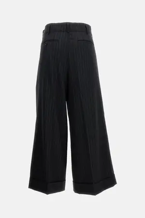Comme Des Garçons Striped Wide Leg Pants