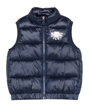 Moschino Detail Quilted Gilet - Blue Navy