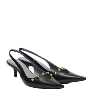 Balenciaga Studded Leather Slingback Pumps