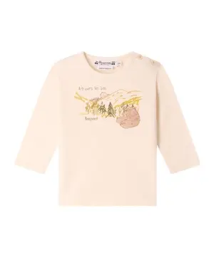 Bonpoint Crewneck Long Sleeve T-shirt With Printed Pattern - No