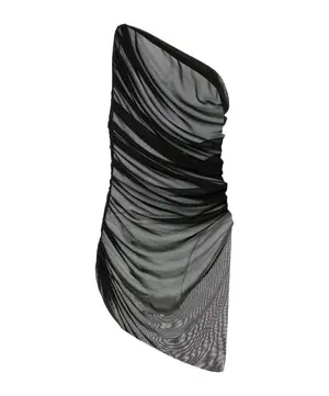 Norma Kamali Diana Miro Sheer Mesh Minidress