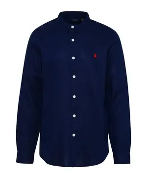 Polo Ralph Lauren Logo Embroidered Buttoned Shirt - Black