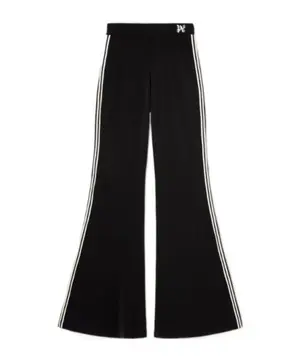 Palm Angels Side Stripe Detailed Flared Trousers - Black
