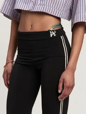 Palm Angels Side Stripe Detailed Flared Trousers