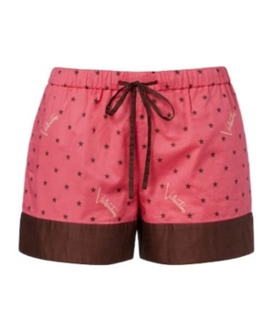 Valentino Garavani Printed Cotton Shorts - Red
