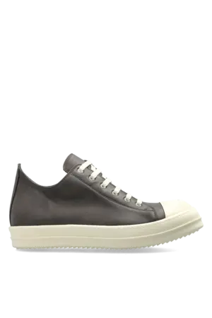 Rick Owens Leather 'low Sneaks' Shoes - Grey