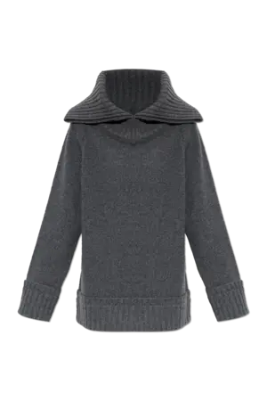 Victoria Beckham Sweater With A Wide Collar - Grey