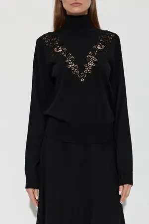 Zimmermann Wool Sweater With A Stand-up Collar