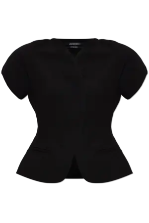 Jacquemus Ovalo' Short Sleeved Blazer - Black