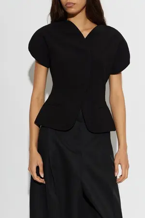 Jacquemus Ovalo' Short Sleeved Blazer - Black