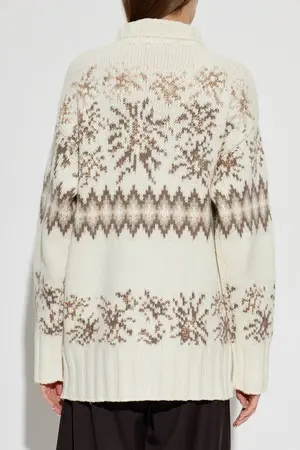 Fabiana Filippi Wool Turtleneck With Appliqués