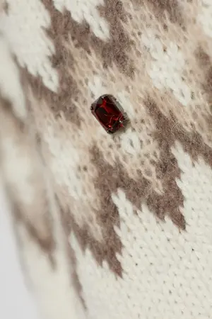Fabiana Filippi Wool Turtleneck With Appliqués