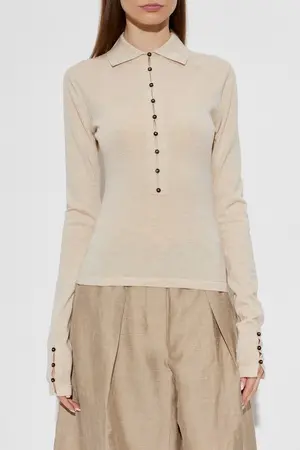 Jacquemus Merino’ Wool Polo With Long Sleeves