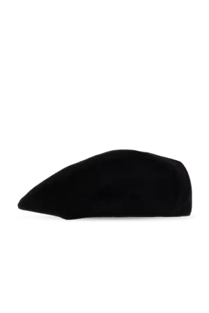 Jacquemus Valerie Cotton Flat Cap - Black