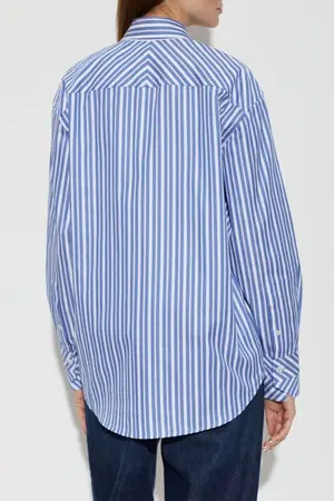 Victoria Beckham Striped Pocket Shirt - Blue
