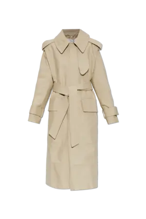 Victoria Beckham Cotton Trench Coat With Belt