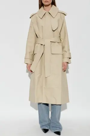 Victoria Beckham Cotton Trench Coat With Belt