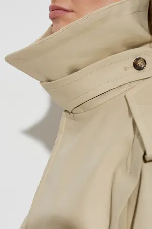Victoria Beckham Cotton Trench Coat With Belt