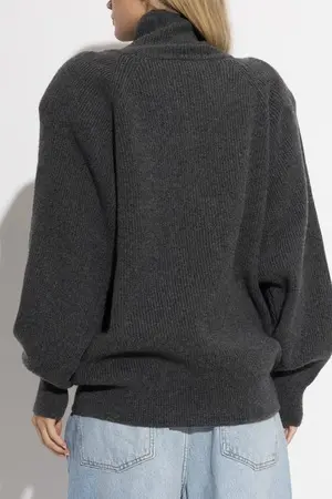 ROTATE BY BIRGER CHRISTENSEN Wool Turtleneck With Logo Patch