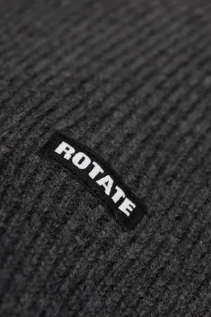ROTATE BY BIRGER CHRISTENSEN Wool Turtleneck With Logo Patch