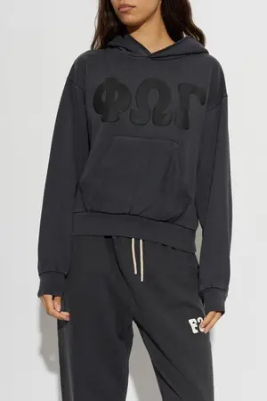 Fear Of God Cotton Hoodie With Greek Letter Graphic
