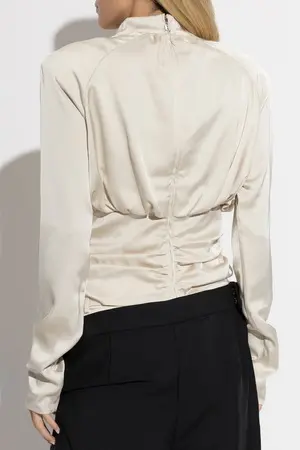 ROTATE BY BIRGER CHRISTENSEN Satin Draped Top