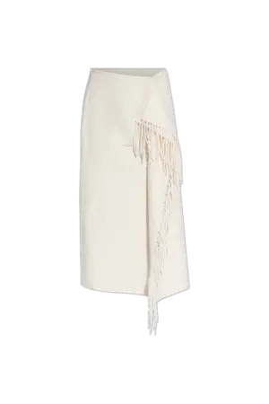 RÓHE Wool Skirt With Fringes