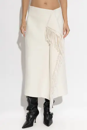 RÓHE Wool Skirt With Fringes