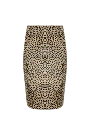 RÓHE Leather Skirt With Animal Print