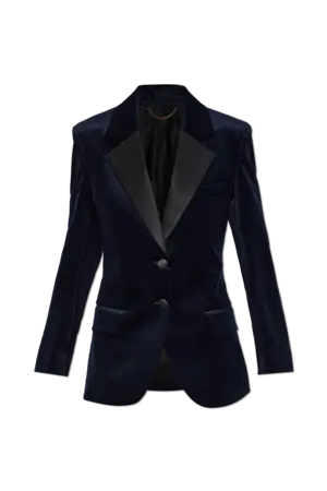 Victoria Beckham Velvet Single-breasted Blazer