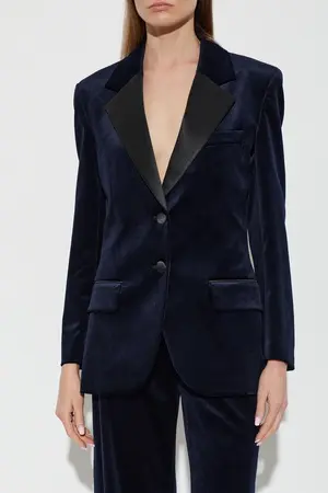 Victoria Beckham Velvet Single-breasted Blazer