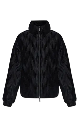 Emporio Armani Down Jacket With A Velvet Finish