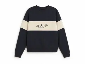 THINKING MU Embroidered Runner Leon Sweatshirt - Blue
