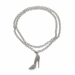 JAGGED HALO JEWELRY Stiletto Pendant Convertible Necklace - Silver
