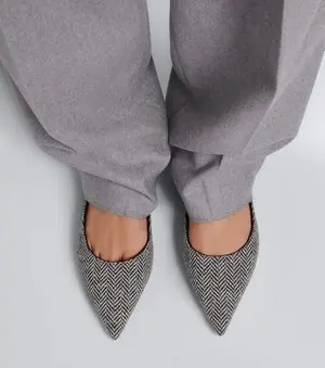 JIMMY CHOO Love Herringbone Ballet Flats