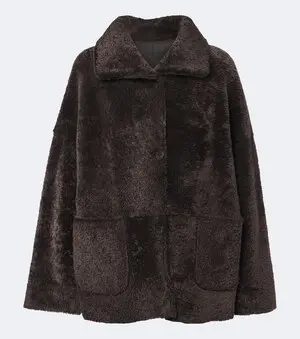 ARMA Isabella Reversible Shearling Jacket Brown