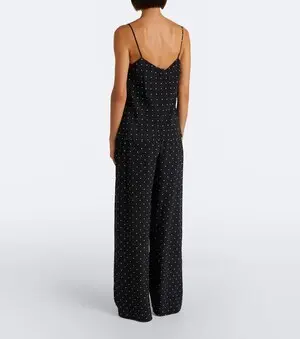 Asceno Austin Polka-dot Silk Wide-leg Pants