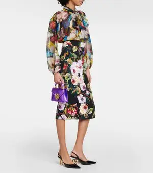 Dolce & Gabbana Floral Silk Chiffon Blouse