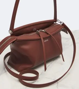 Loewe Whisker Small Leather Shoulder Bag - Brown