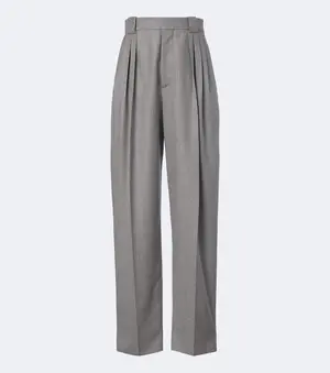 Bottega Veneta Pleated Wool Wide-leg Trousers