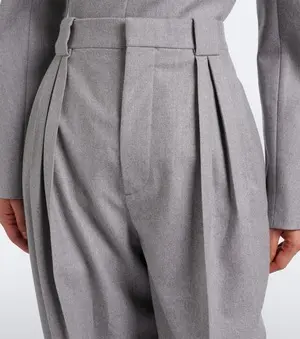 Bottega Veneta Pleated Wool Wide-leg Trousers