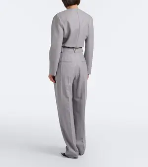 Bottega Veneta Pleated Wool Wide-leg Trousers