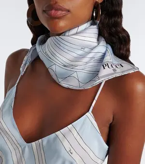 Emilio Pucci Iride Silk Twill Scarf