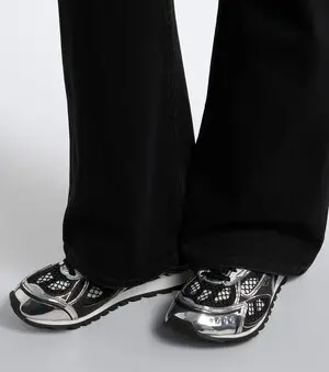 Bottega Veneta Orbit Metallic Sneakers - Silver
