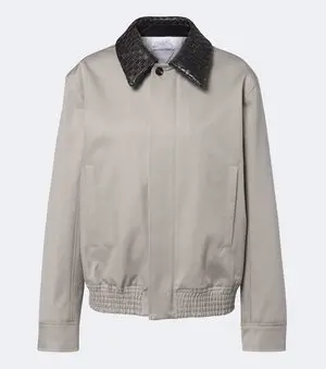 Bottega Veneta Intrecciato Cotton Blouson Jacket