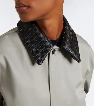 Bottega Veneta Intrecciato Cotton Blouson Jacket