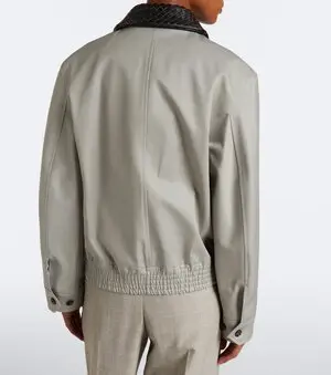 Bottega Veneta Intrecciato Cotton Blouson Jacket