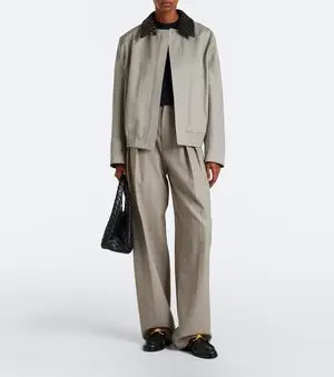 Bottega Veneta Intrecciato Cotton Blouson Jacket