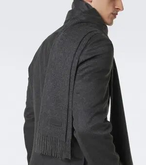 Zegna Fringed Cashmere Scarf - Grey